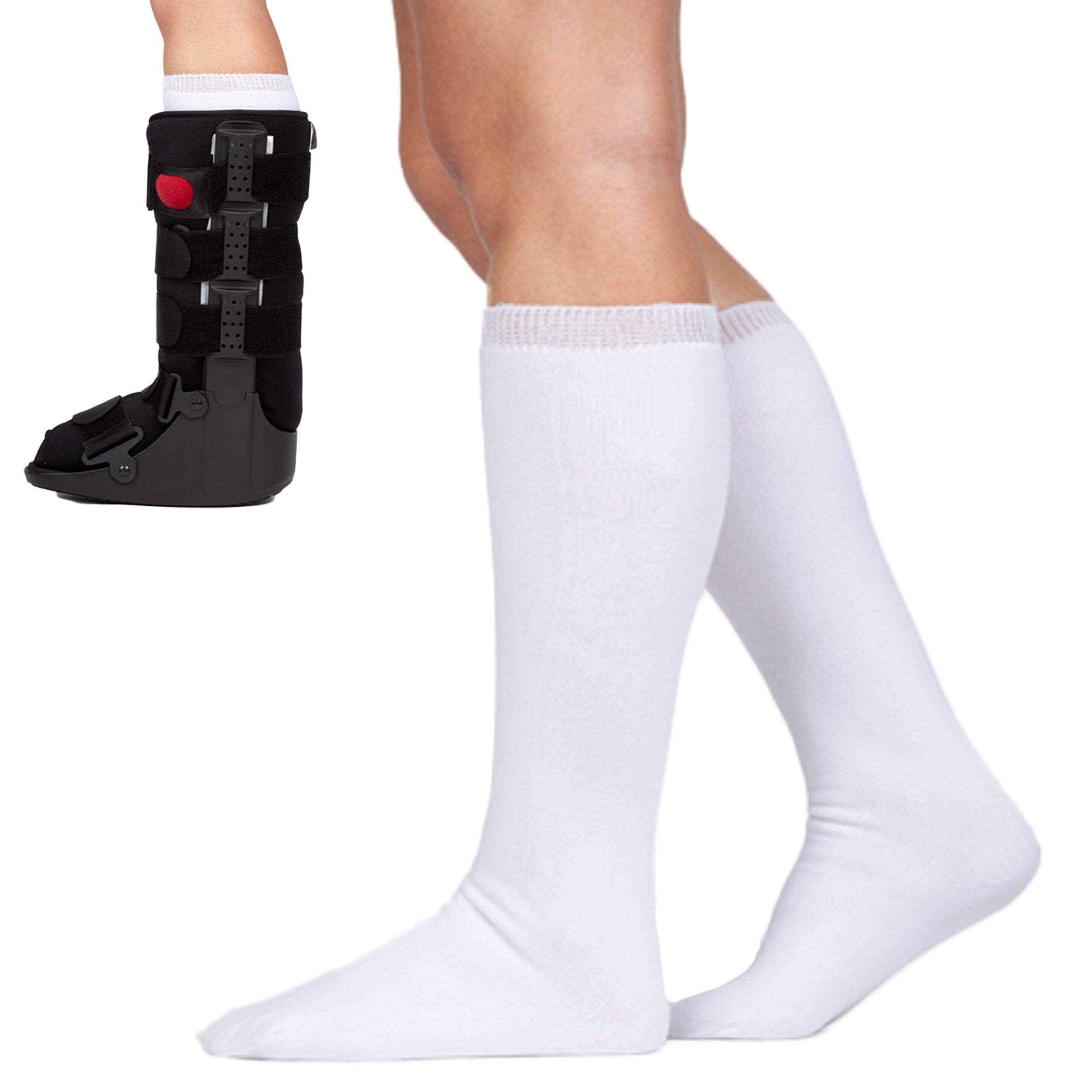Walking Boot Sock Liner - High Top Tall Cam Walker Boot - Premium Soft ...