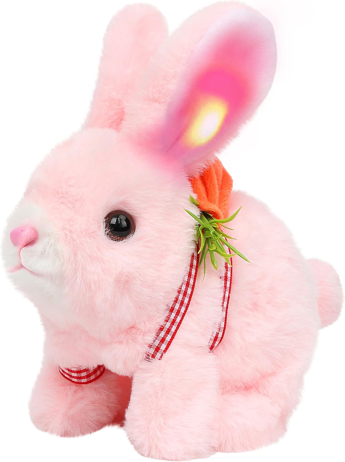 Walking Bunny Stuffed Animal Interactive Jumping Spotted Rabbit Talking ...