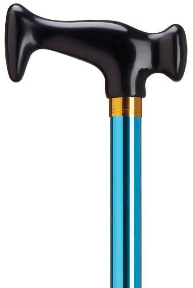 Walking Cane Adjustable Consort "J" Handle Blue Aluminum Cane - Walmart.com
