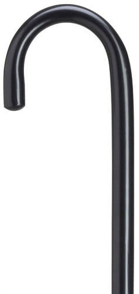 Walking Cane Black Round nose crook handle hospital cane, ash wood cane ...