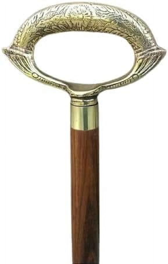 Walking Cane Designer Handmade Victorian Men and Women Brass Wooden ...