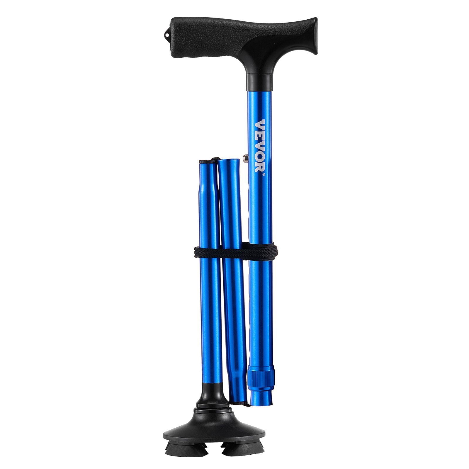 Walking Cane Folding Walking Stick with 8-Level Height & 4-Pronged ...
