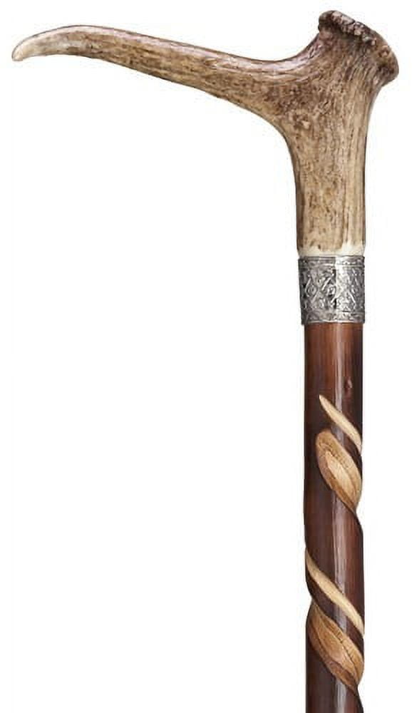 Walking Cane Genuine stag horn antler shape handle cane on artistic ...