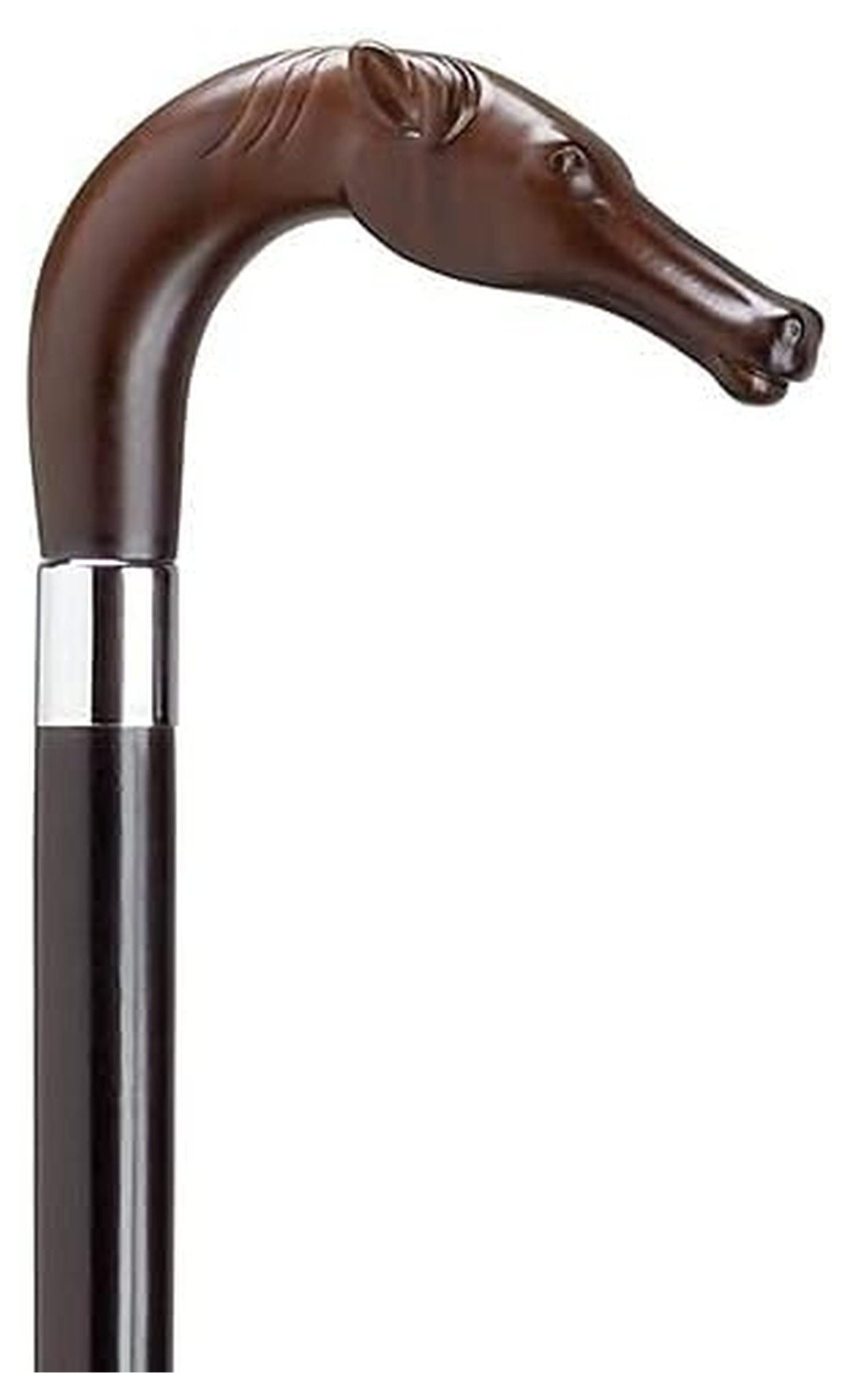 Walking Cane Horse Head L Shaped Handle Cane Brown - Walmart.com