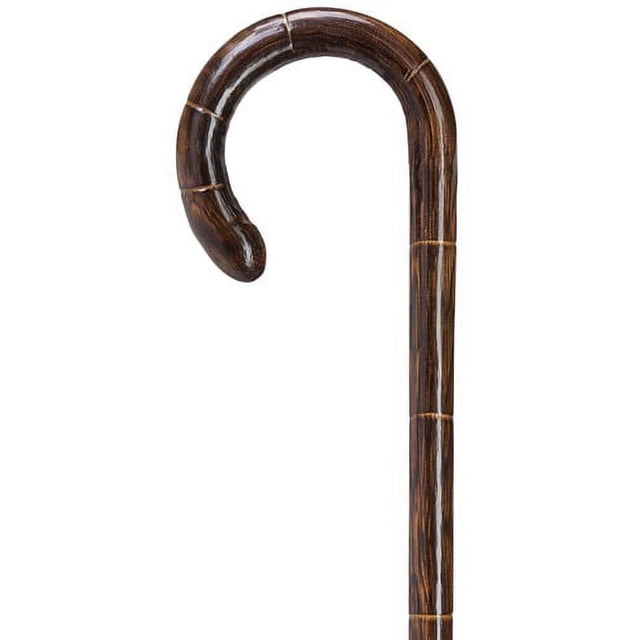 Walking Cane Lady's Crook Handle Cane Solid Natural Oak - Walmart ...