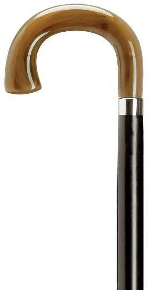 Walking Cane Men Square Nose Crook Cane Black Maple With Horn Handle ...
