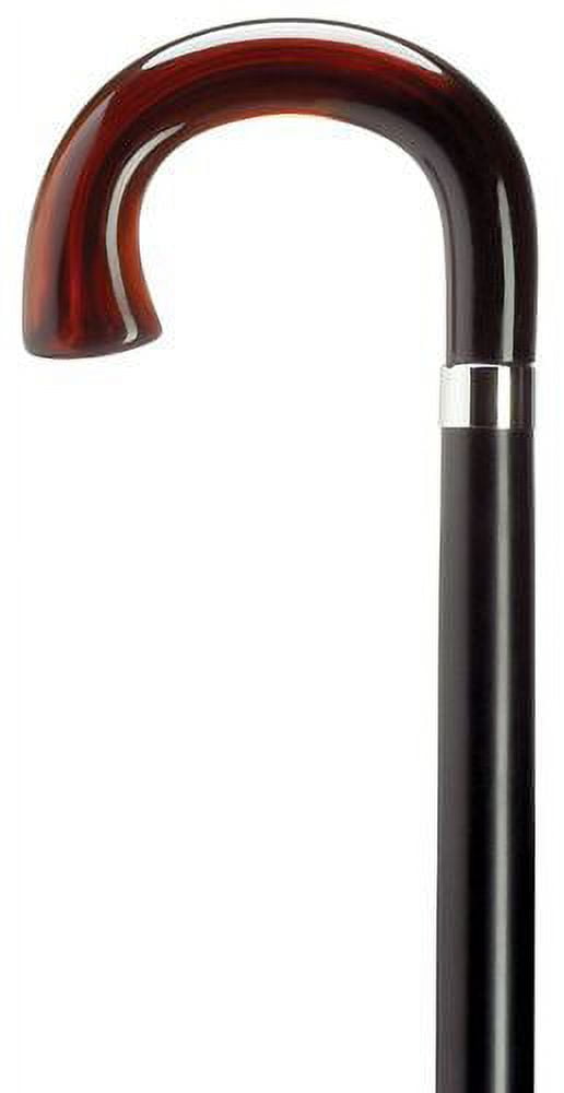 Walking Cane Men Square Nose Crook Cane Black Maple With Shell Handle ...