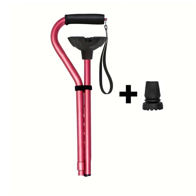 Walking Cane Men&Women Adjustable Cane Offset Cushioned Handle Portable ...