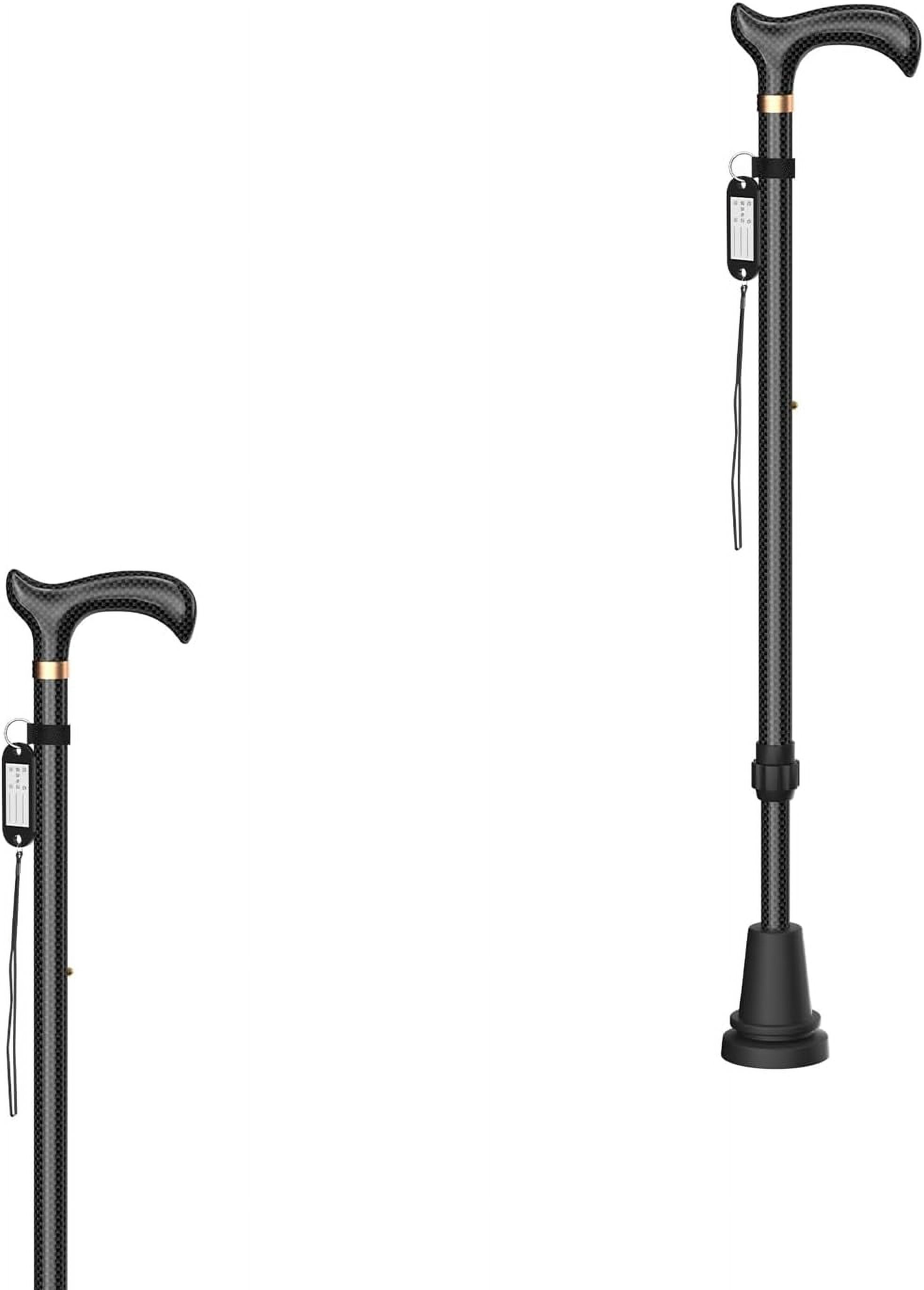 Walking Cane for Men & Women, Quad Cane, Balance & Stability-Adjustable ...