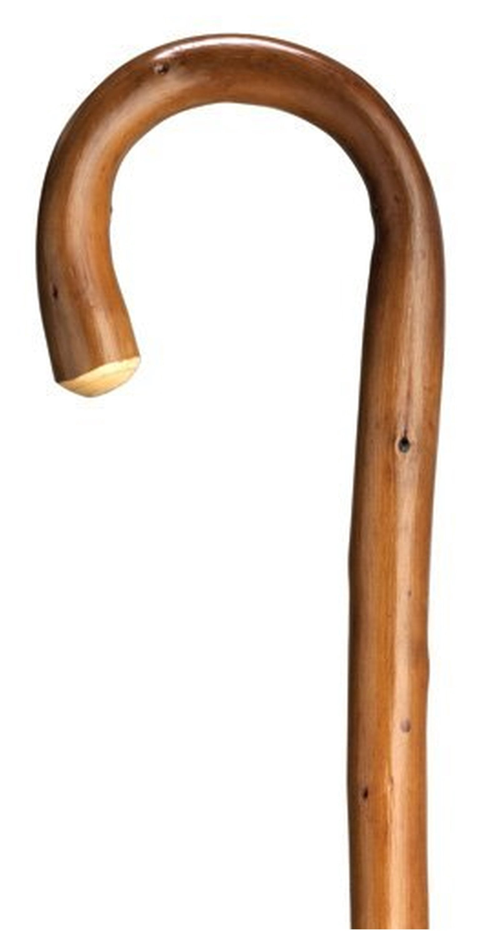 Walking Cane - Men's crook handle, x-heavy genuine 1" natural chestnut ...
