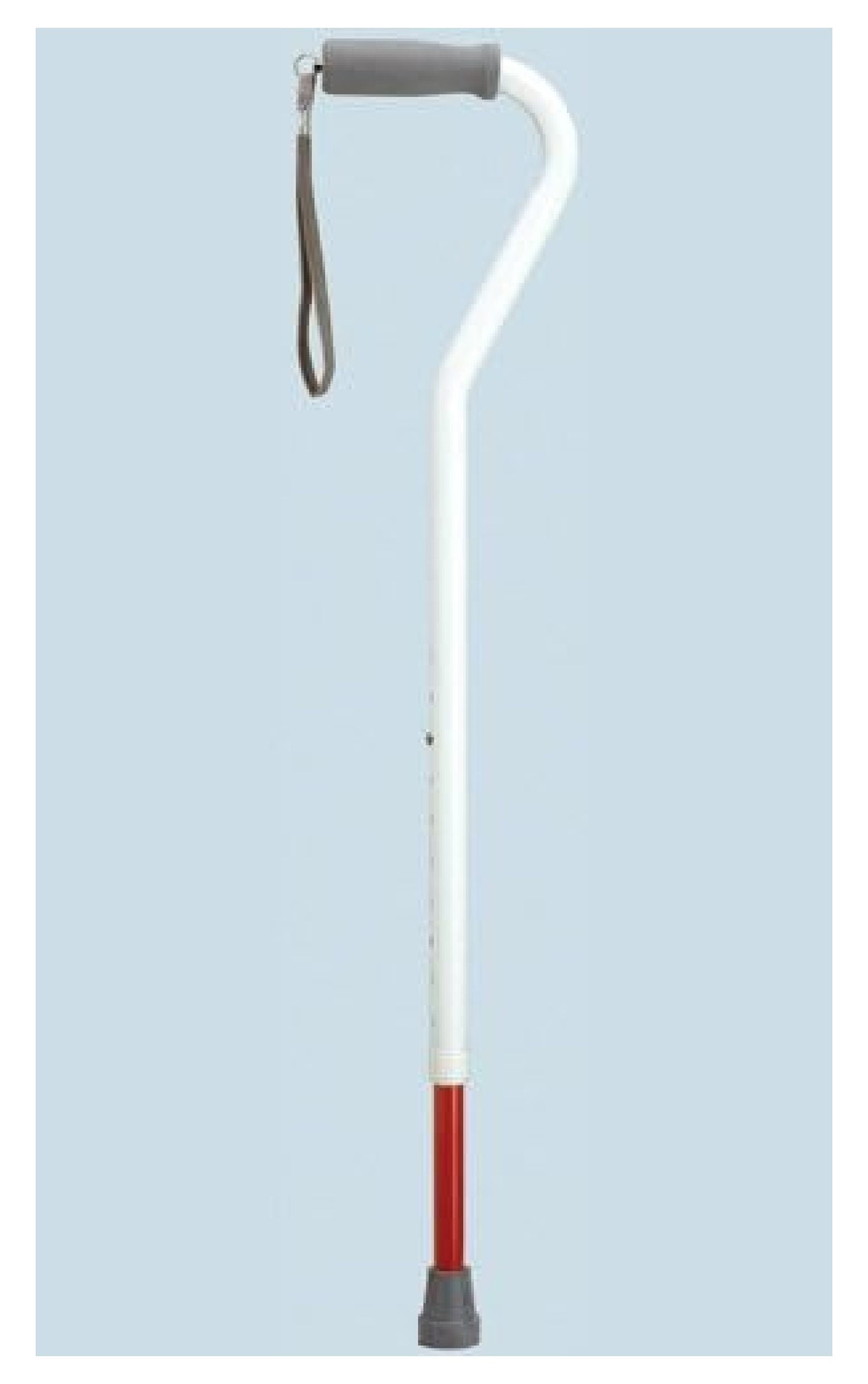 Walking Cane Offset Blind Cane has Comfortable Grey Foam Handle with ...