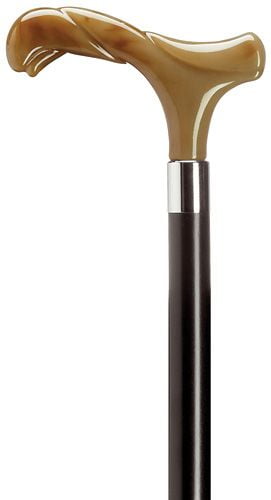 Walking Cane Rope Carved Fritz Handle Cane Black Maple Shaft Horn ...
