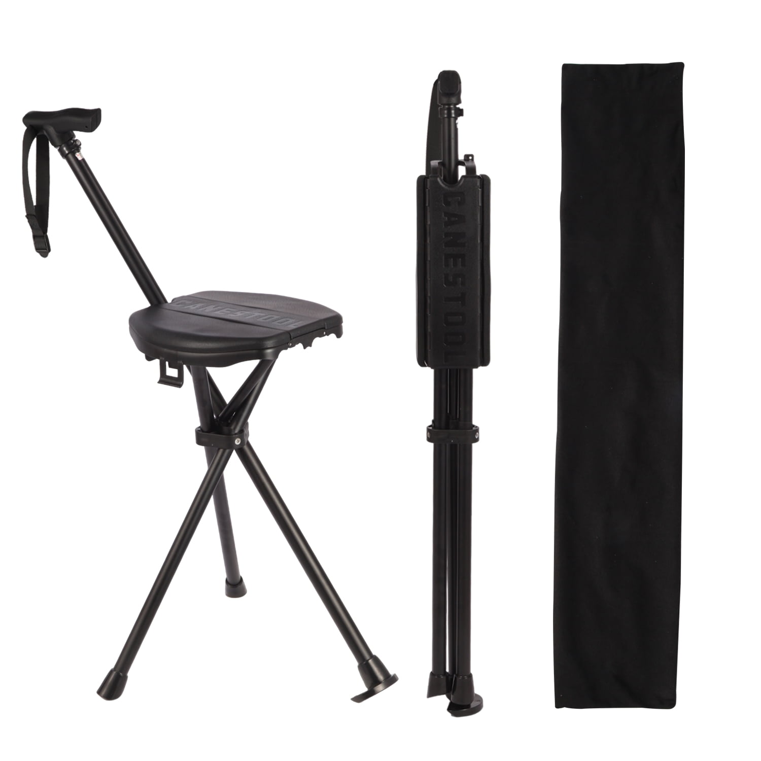 Walking Cane with Seat 2-in-1 Foldable Walking Sticks Chair for Men ...