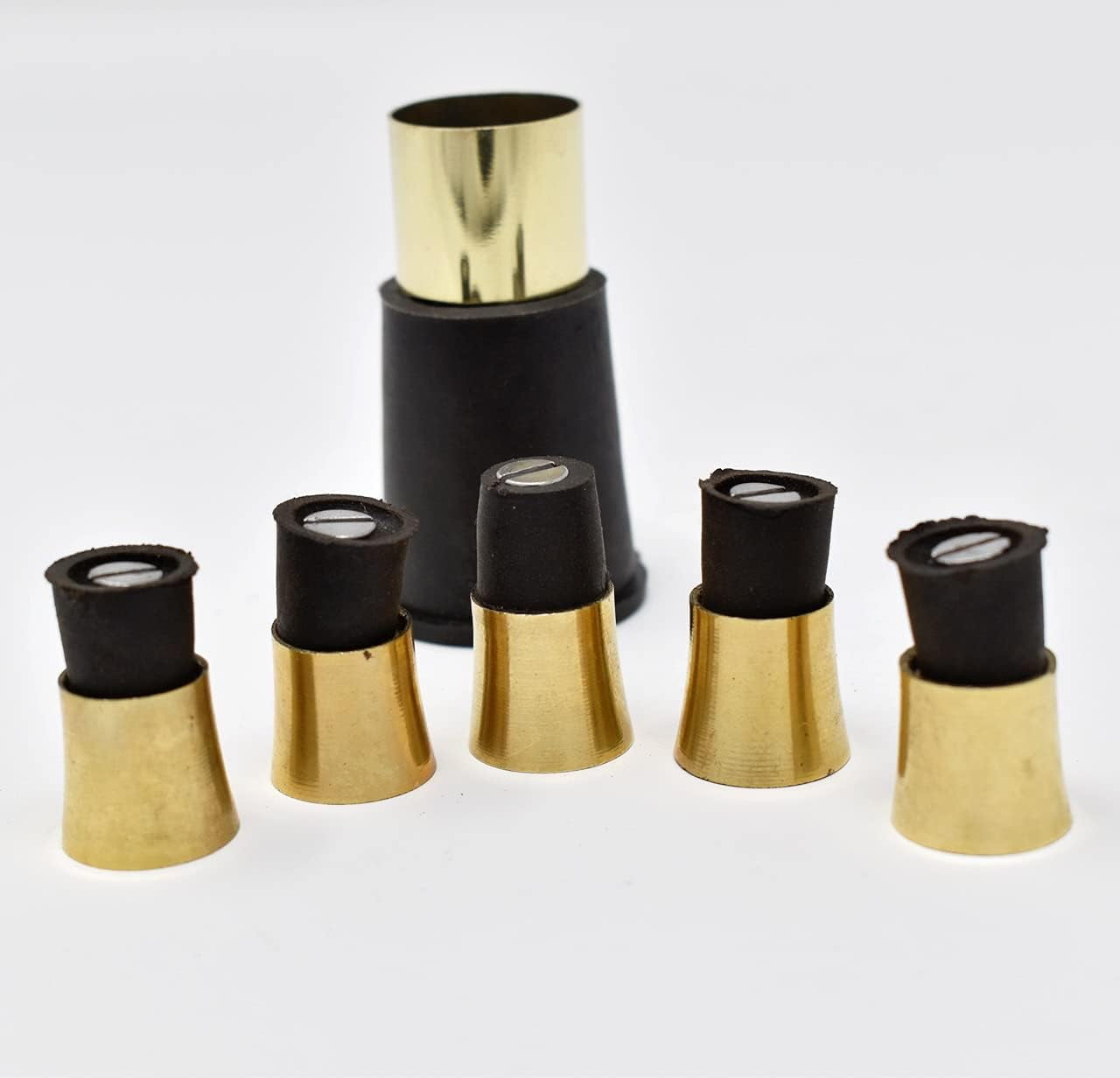 Walking Cane Tips Wooden Stick Bottom Rubber Brass Replacement ...