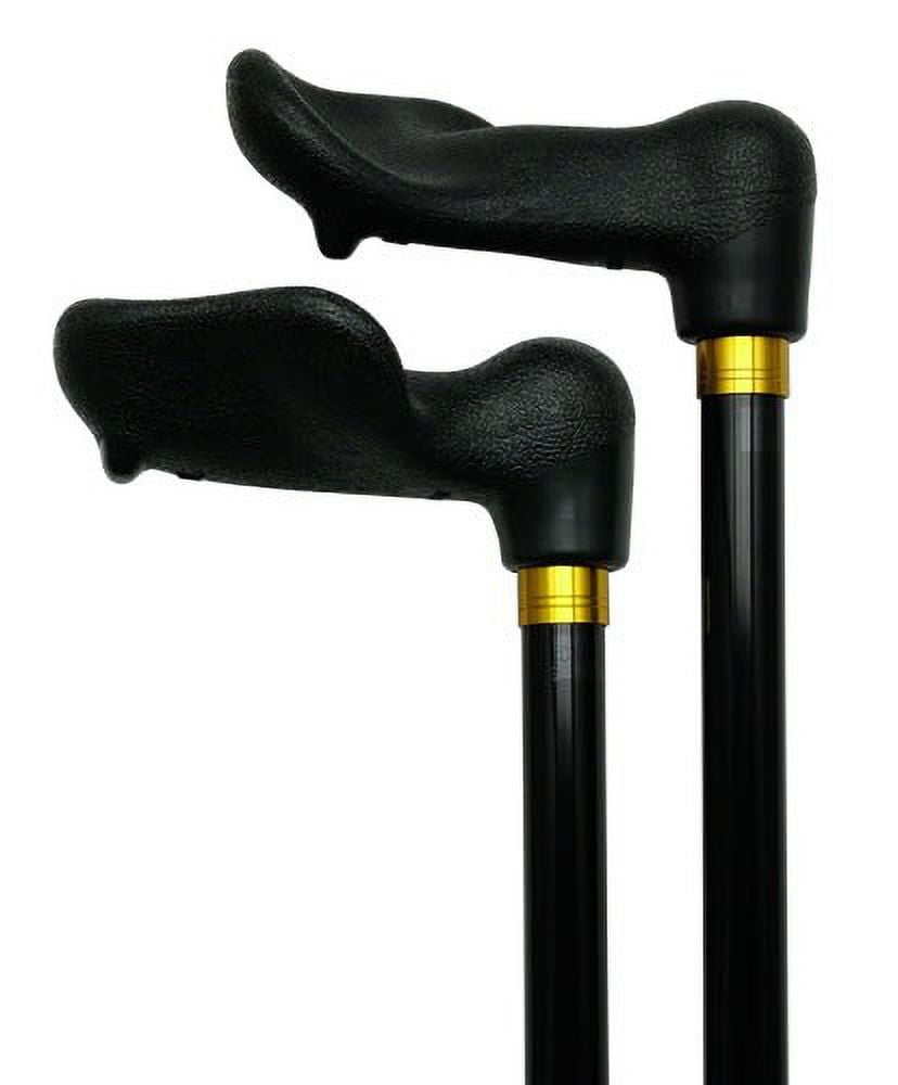 Walking Cane Unisex Adjustable Left Hand Palm Grip Cane 3/4" Black ...