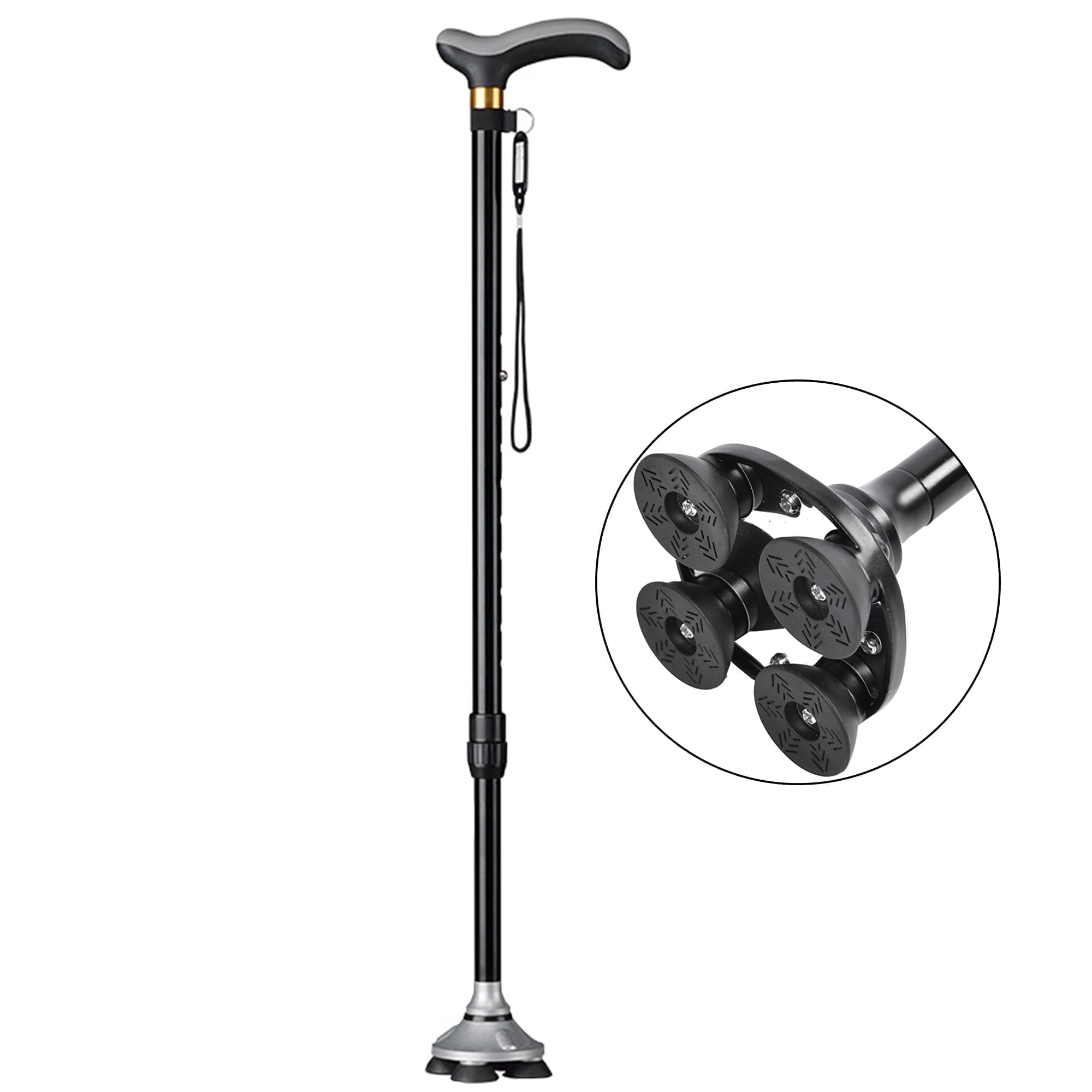 MoonSun Walking Cane Women and Men, 10 Levels Adjustable Height ...