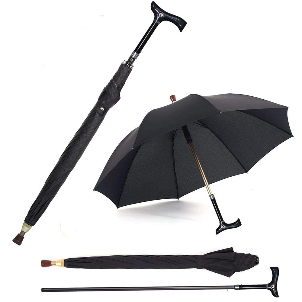 Walking Canes for Seniors, 2-in-1 Cane Umbrella with Height Adjustable ...