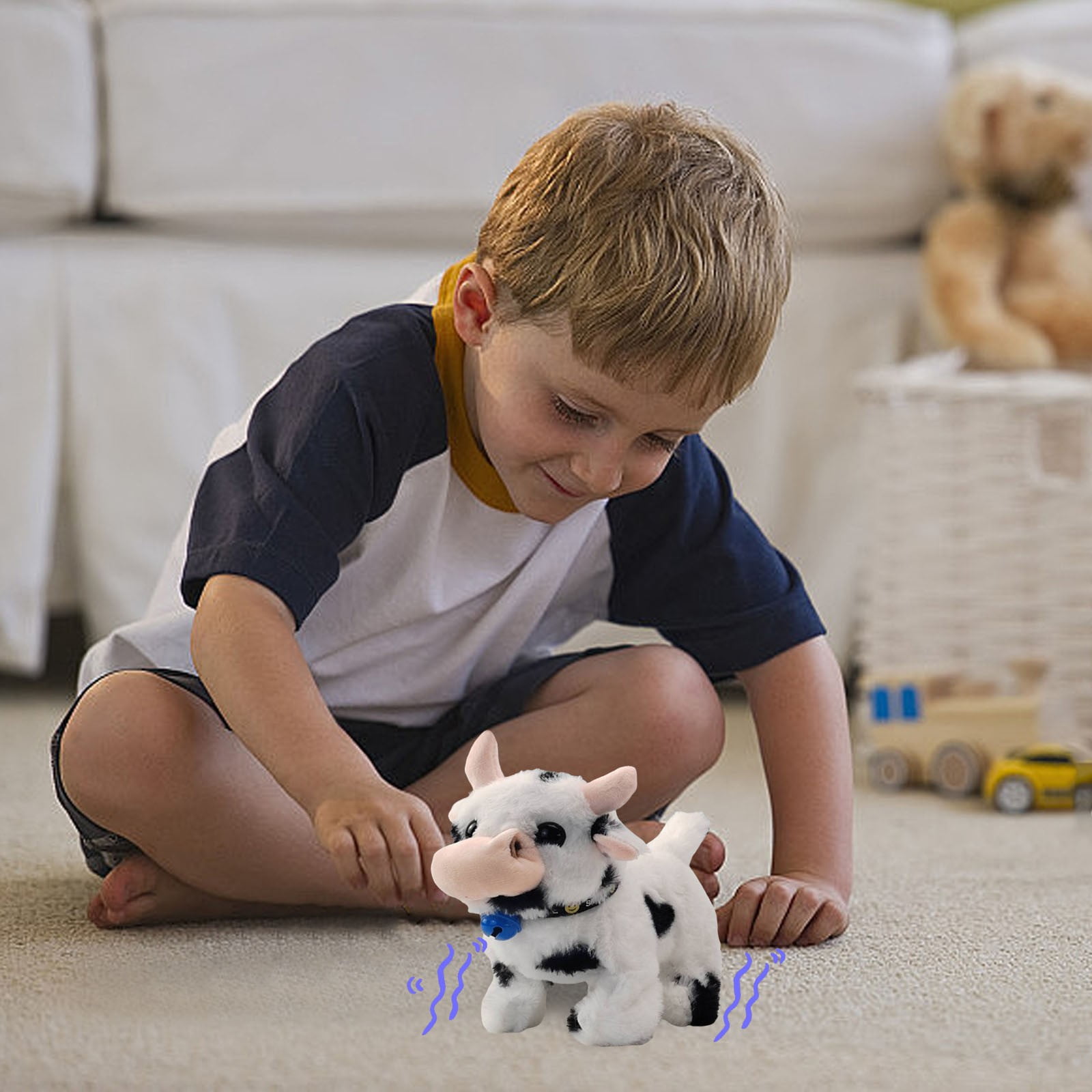Walking Cow Interactive Electronic Pet Plush Diary Cattle Toy with ...