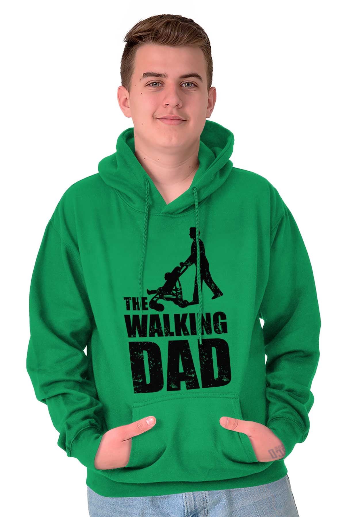 Walking Dad Nerdy Zombie Movie Lover Men's Big & Tall Graphic Hoodie ...