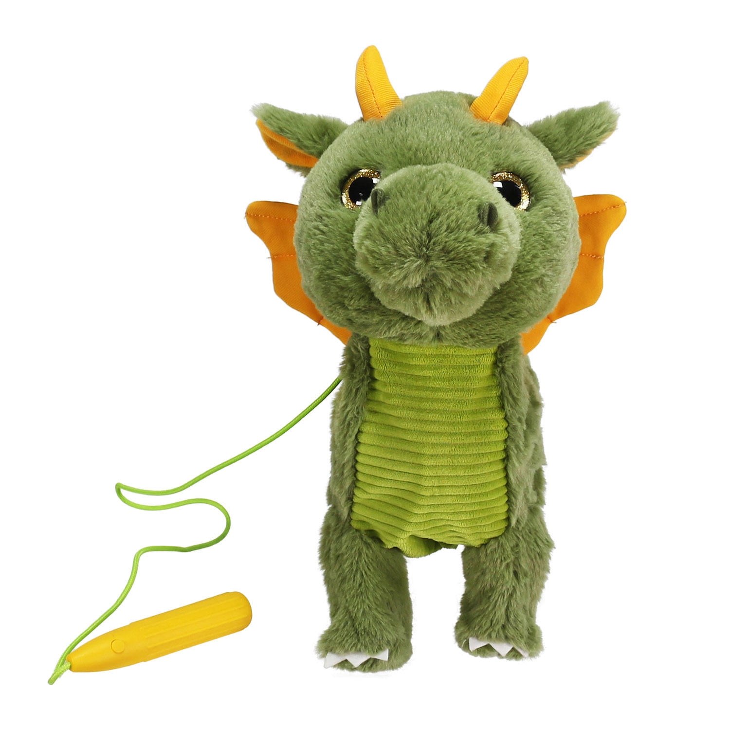 Walking & Dancing Plush Green Dragon with Remote Control Leash ...