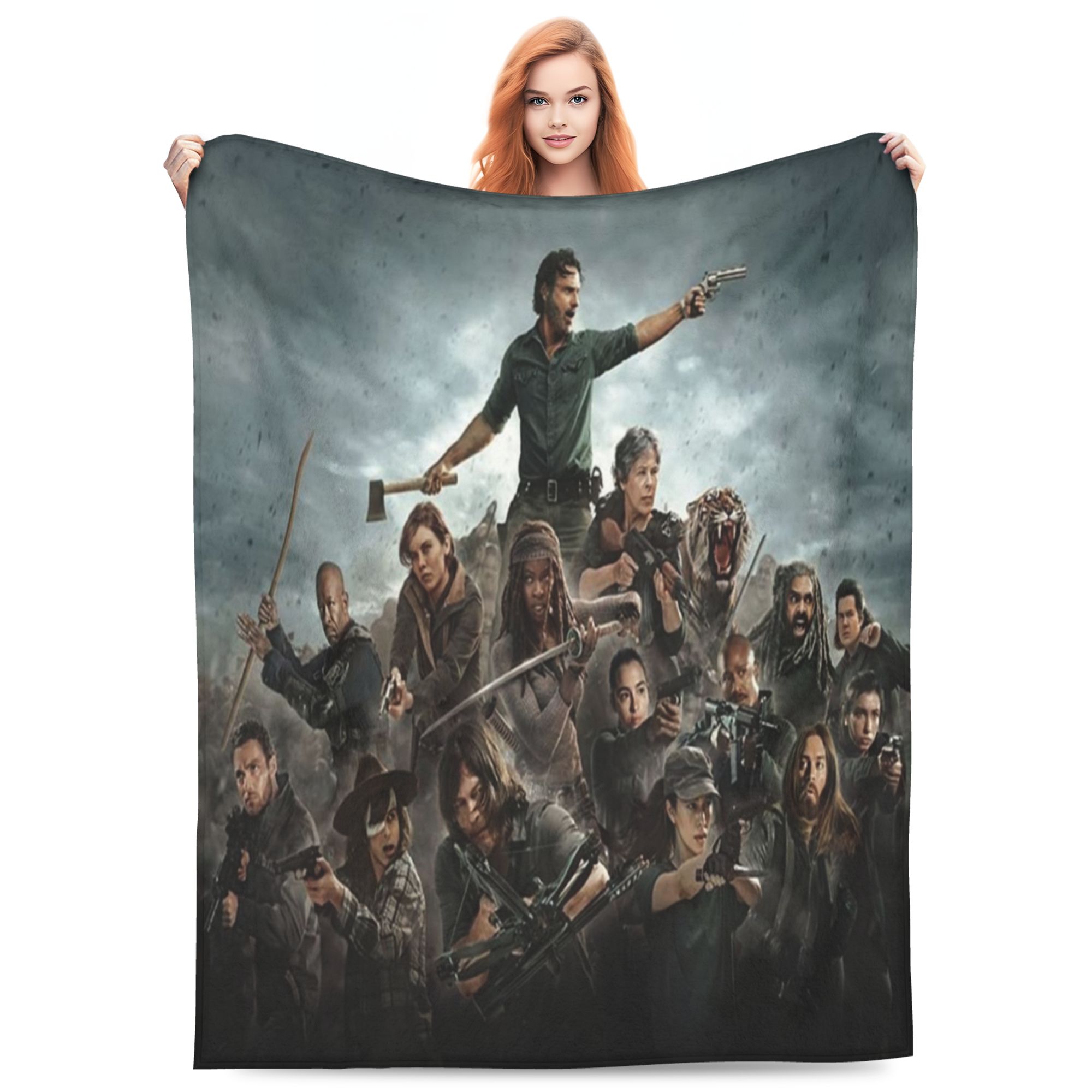 Walking Dead Bed Blanket Super Soft Fleece Throw Blanket Lightweight ...