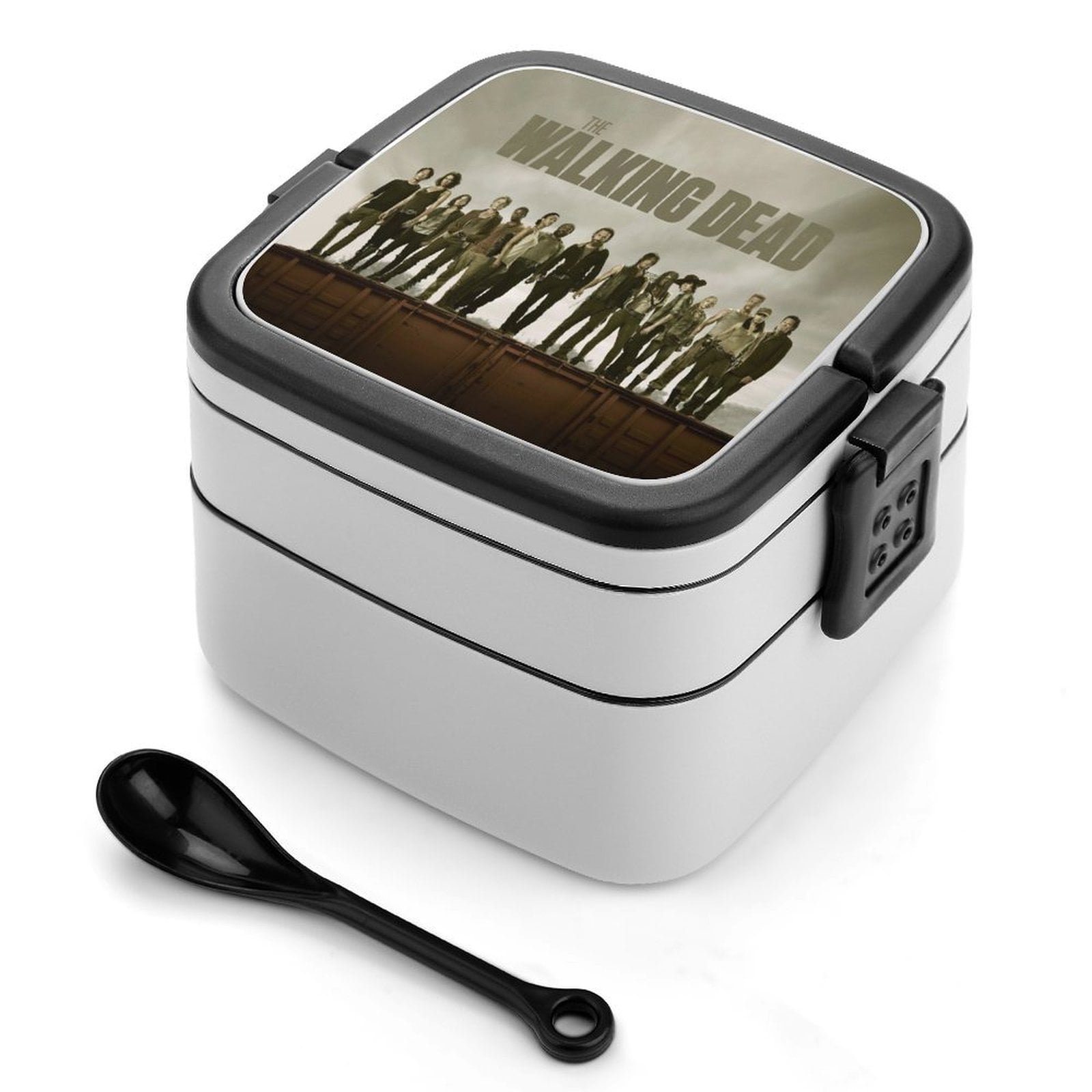 Walking Dead Bento Box Double Layer Lunch Box with Spoon And Handle ...