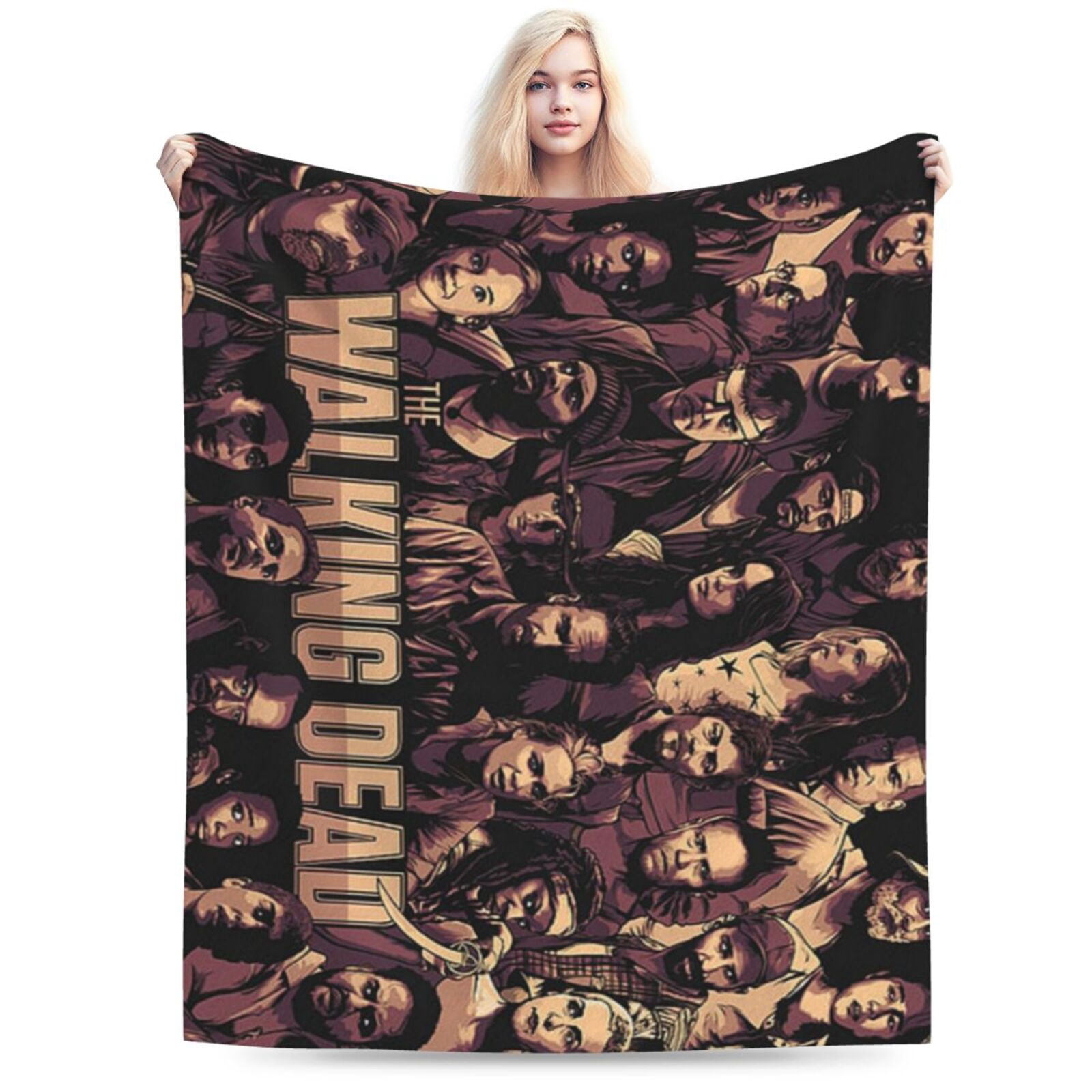 Walking Dead Blanket Fuzzy Plush Bed Blanket Cozy Fluffy Air Condition ...