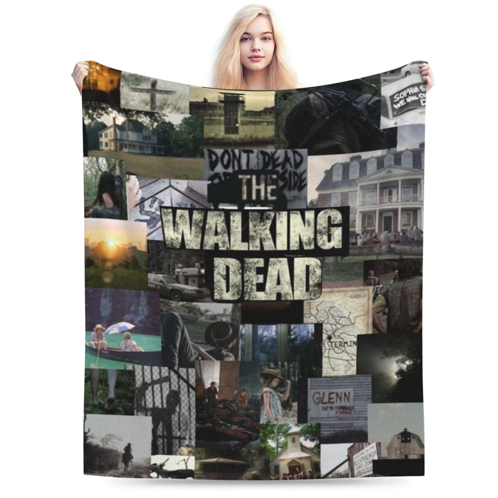 Walking Dead Blanket Fuzzy Plush Bed Blanket Cozy Fluffy Air Condition ...