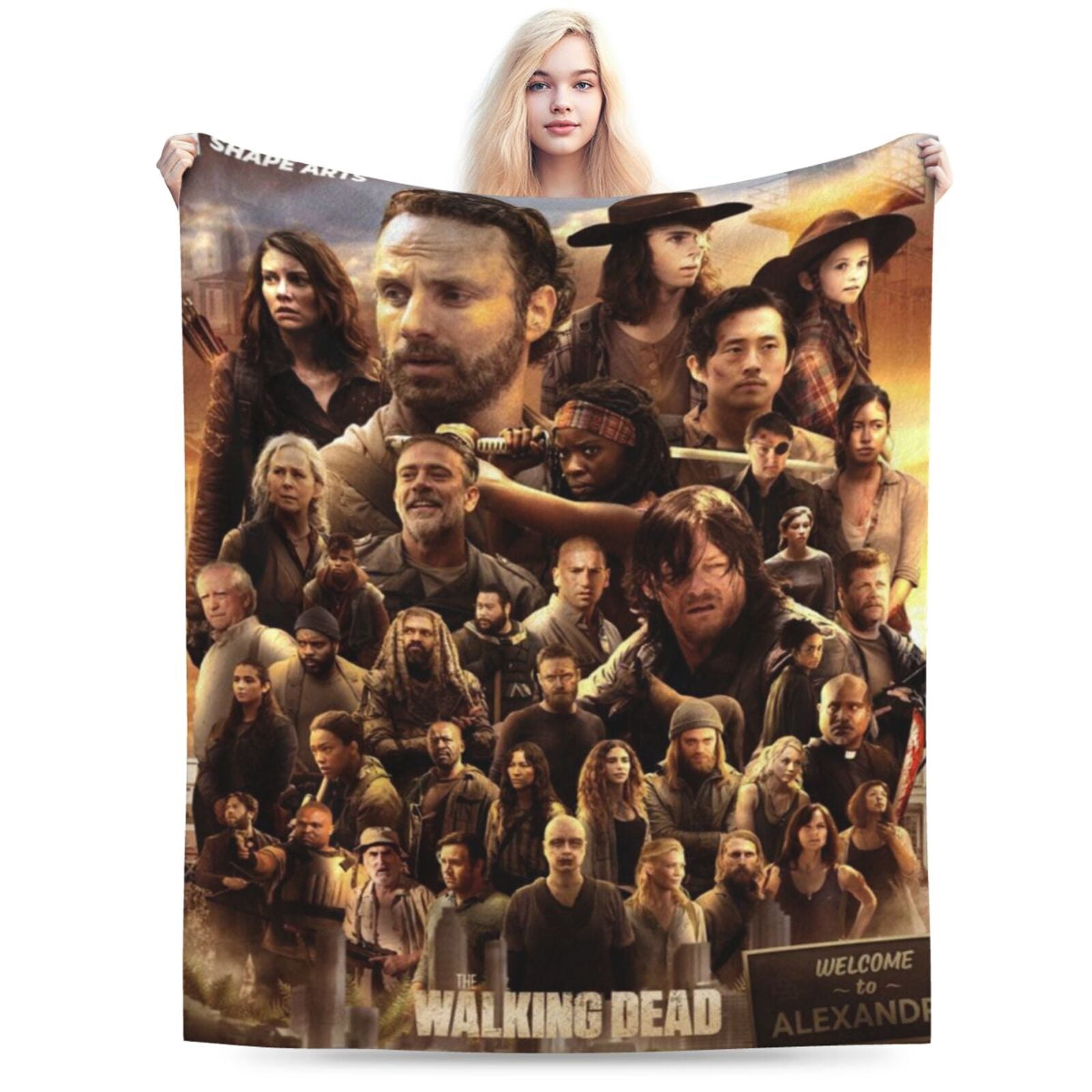 Walking Dead Blanket Fuzzy Plush Bed Blanket Cozy Fluffy Air Condition ...