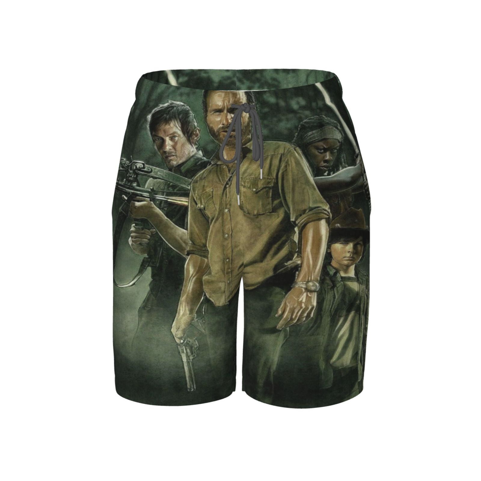 Walking Dead Boys Swim Trunks with Mesh Liner Bathing Suits Quick Dry ...