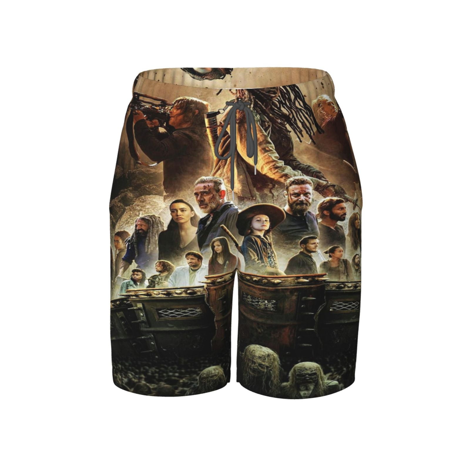Walking Dead Boys Swim Trunks with Mesh Liner Bathing Suits Quick Dry ...