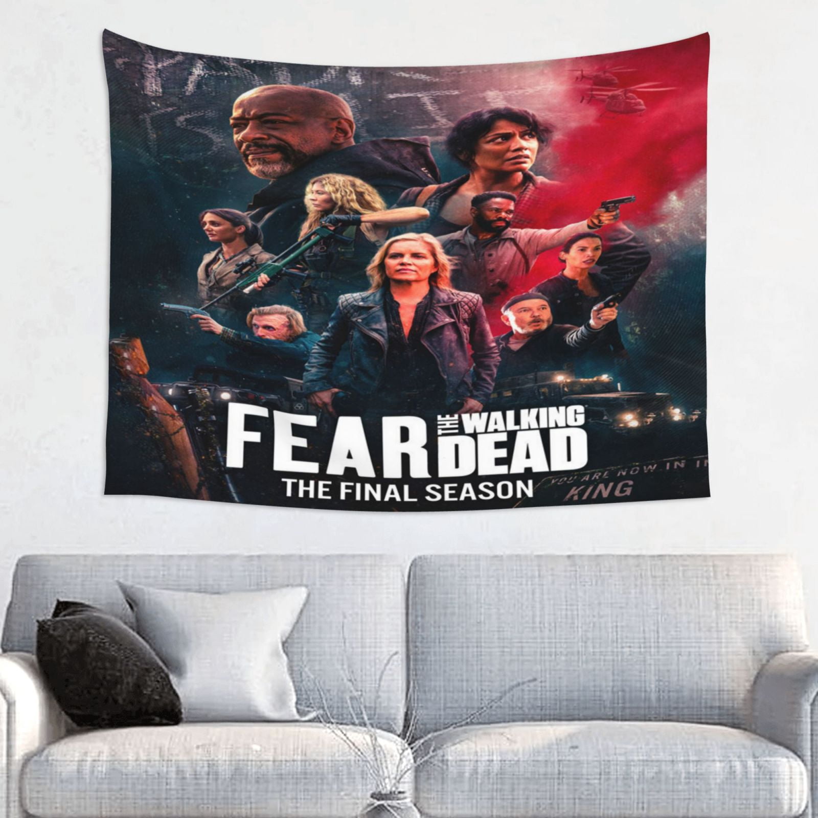 Walking Dead Wall Tapestry Anime Poster For Bedroom Aesthetics Funny ...