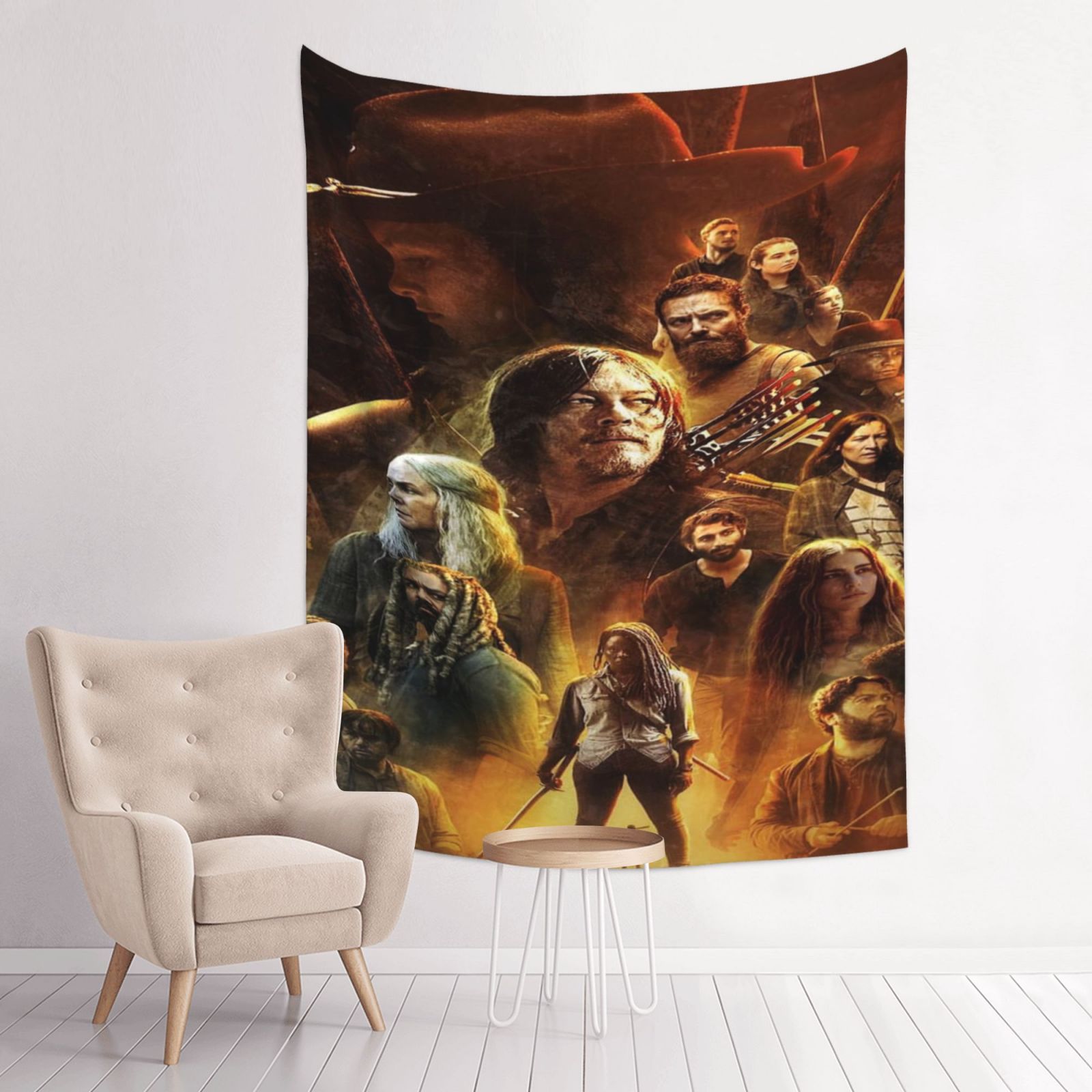 Walking Dead Wall Tapestry Anime Poster For Bedroom Aesthetics Funny ...