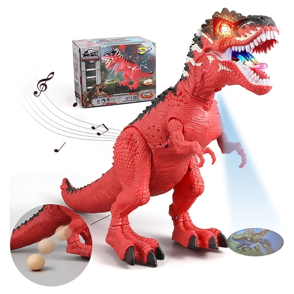 Walking Dinosaur Toy Robot Dino With Sounds Projection Laying Egg ...