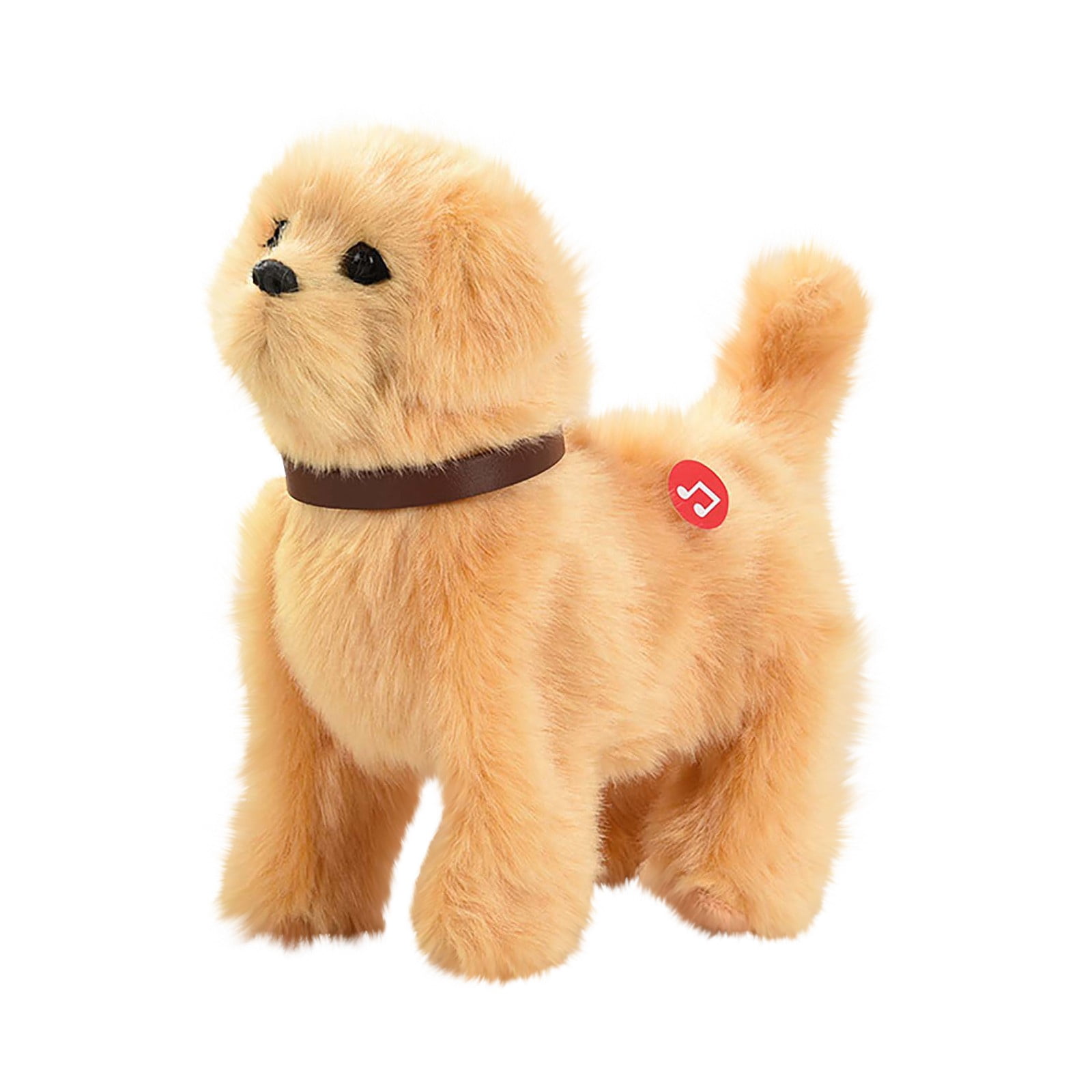Walking Dog Golden Retriever Interactive Electronic Walking Plush Dog ...