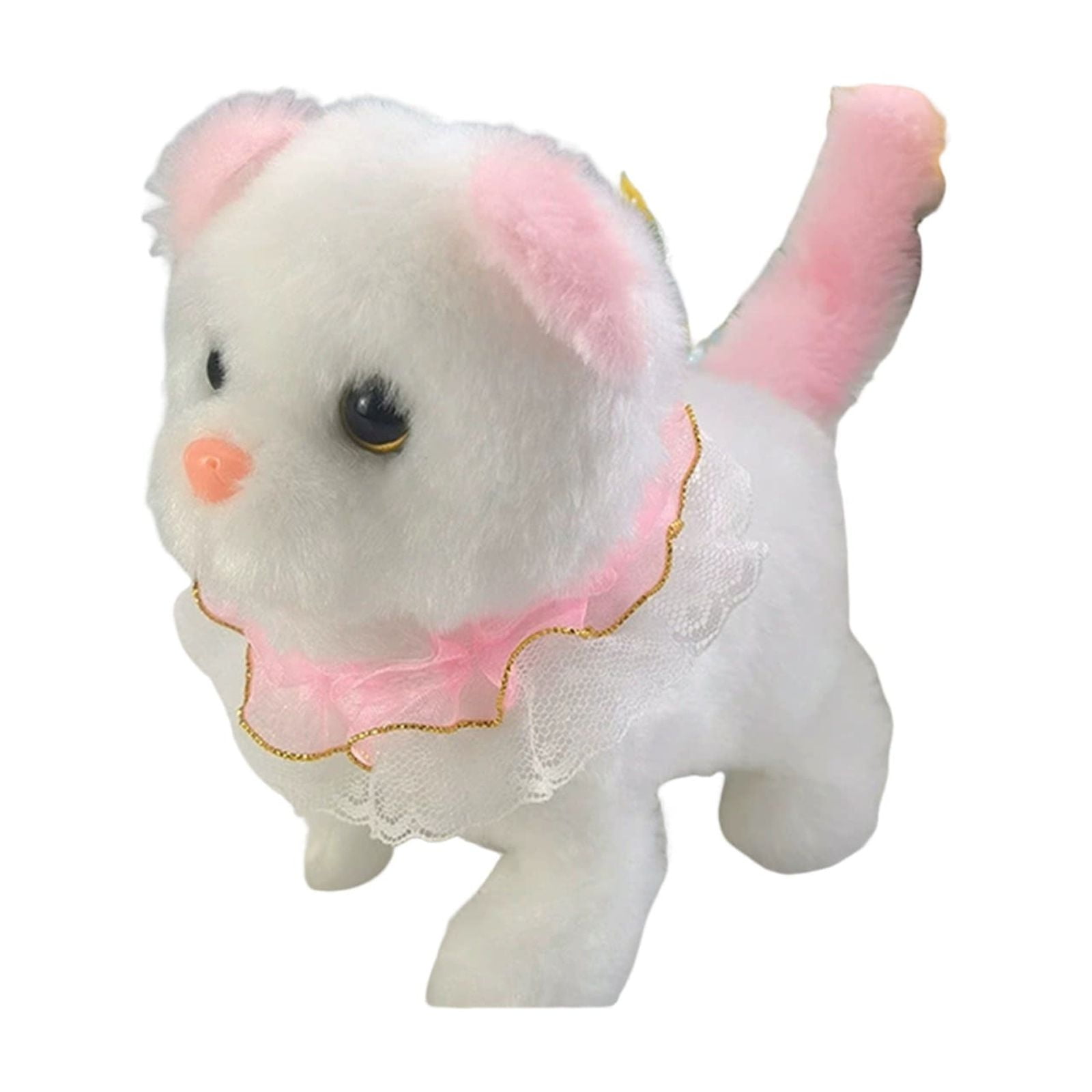 Walking Electric Cat Plush Toy with Sound, Interactive Stuffed Animal ...