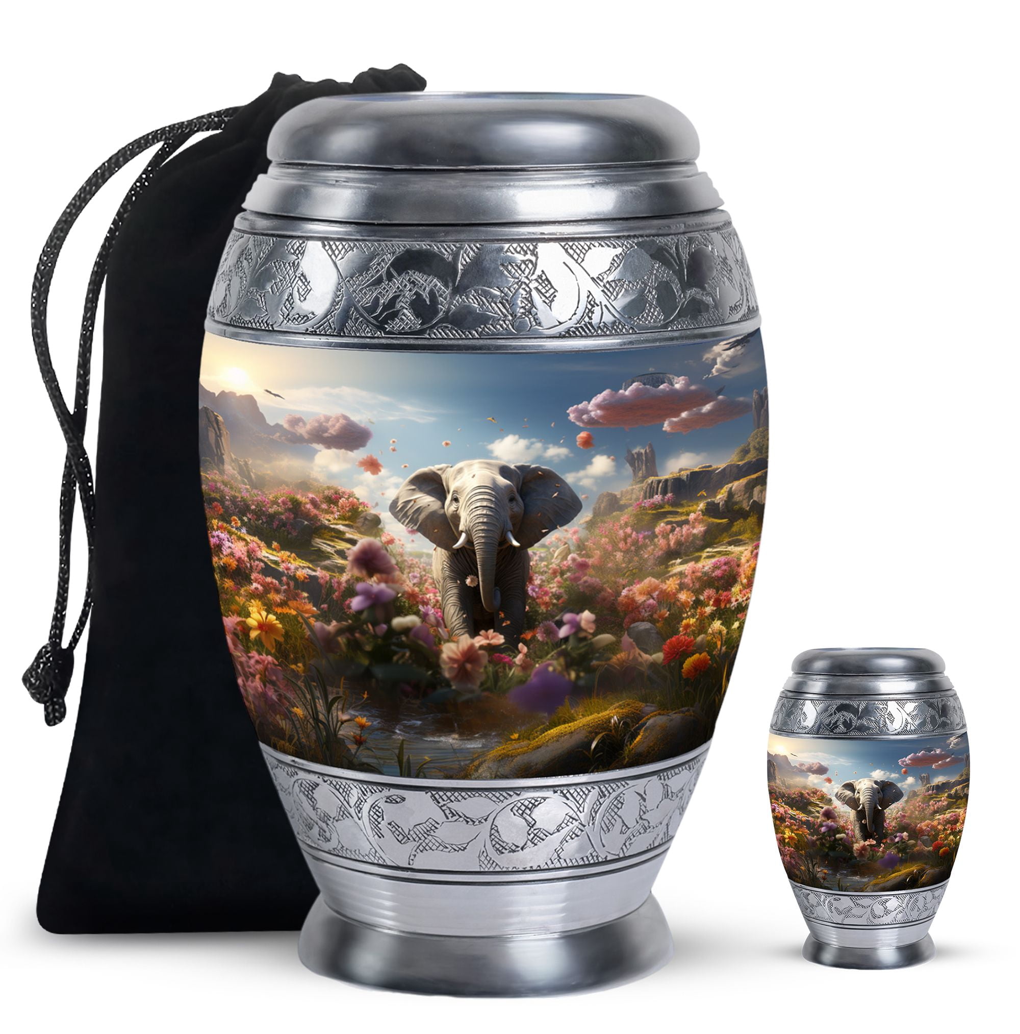 Walking Elephant Cremains Large Urns For Human Ashes Adult Female ...