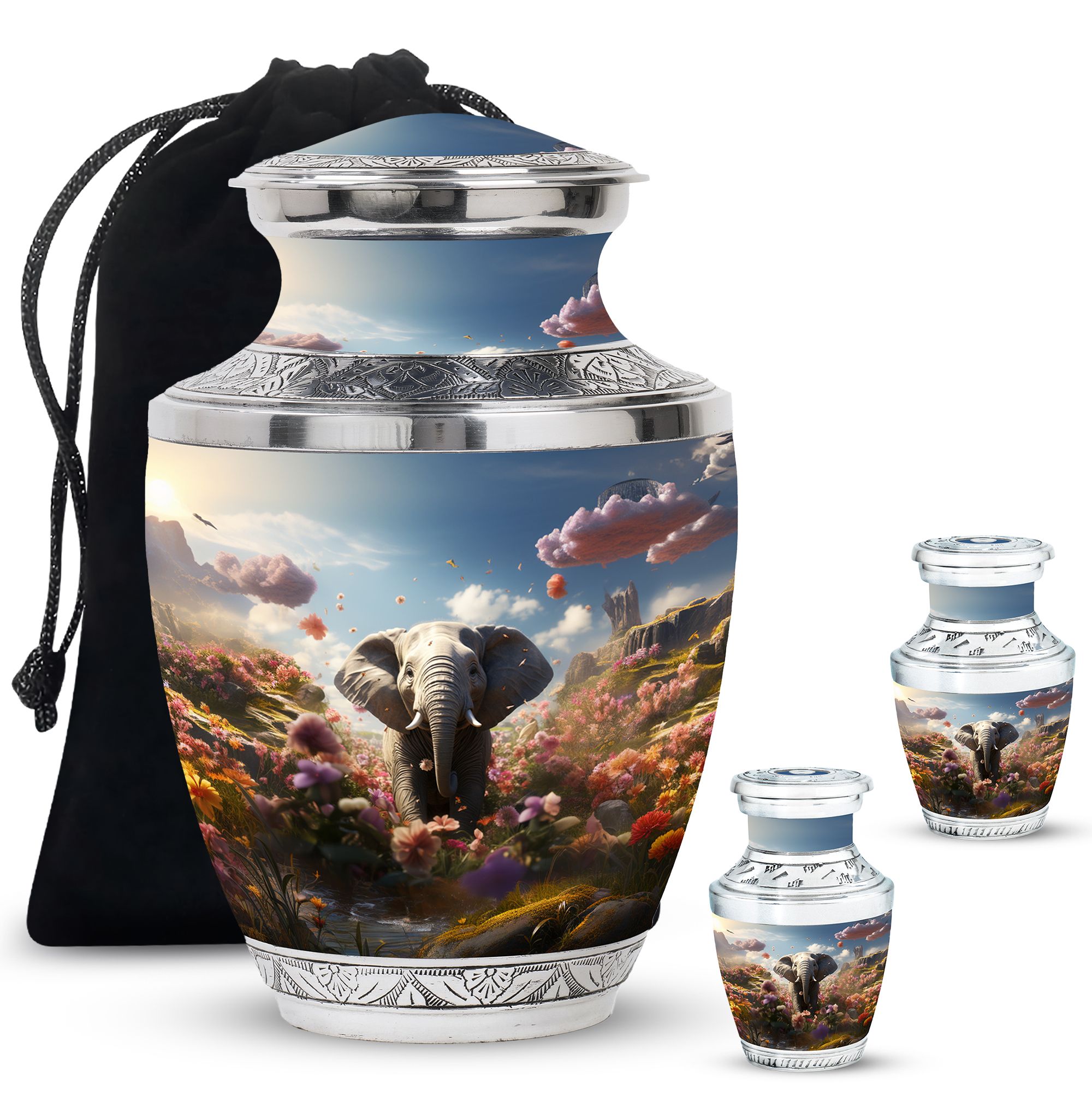 Walking Elephant Large Unique Urns For Human Ashes Adult Female - Small ...