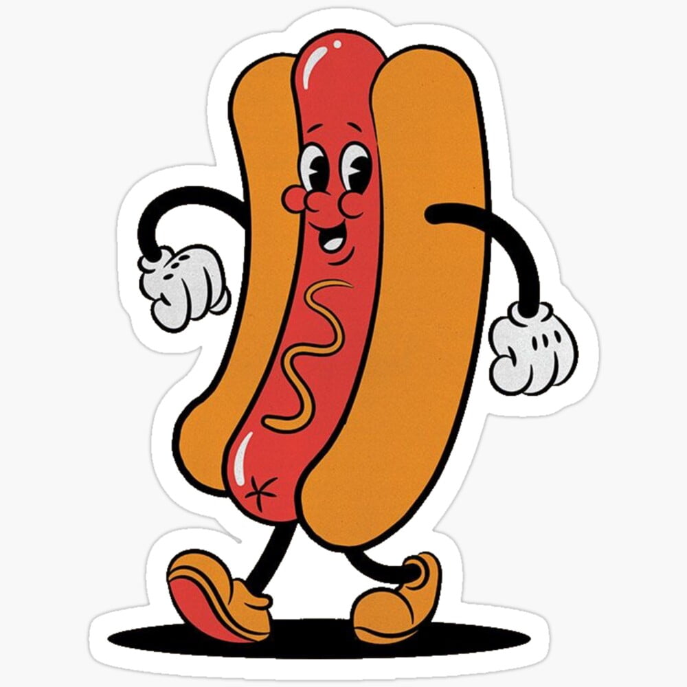 Walking Glizzy Stickerphone Decal Water Bottle Stickers, Vinyl Stickers ...