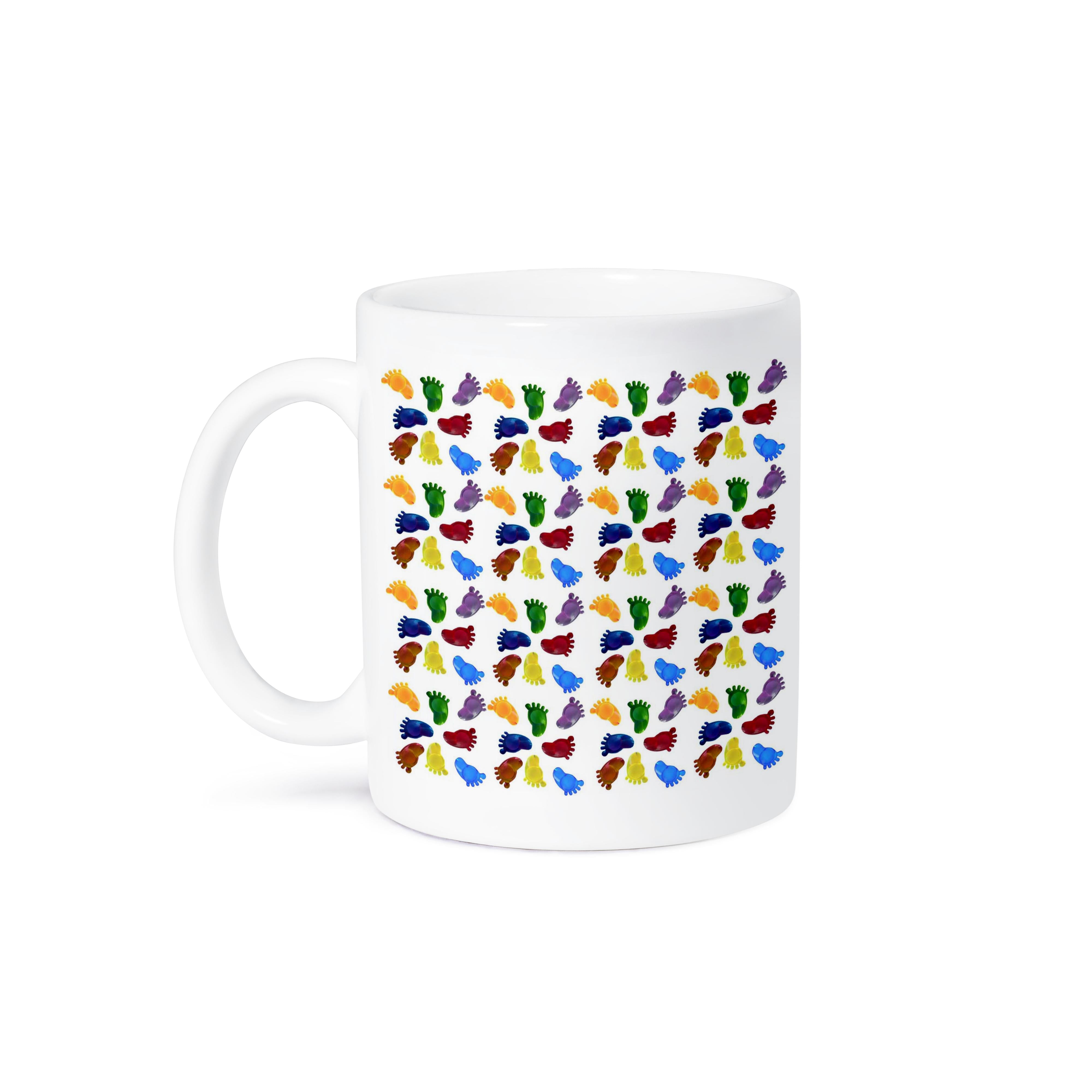 Colorful Feet Print Mug 15oz - Walmart.com