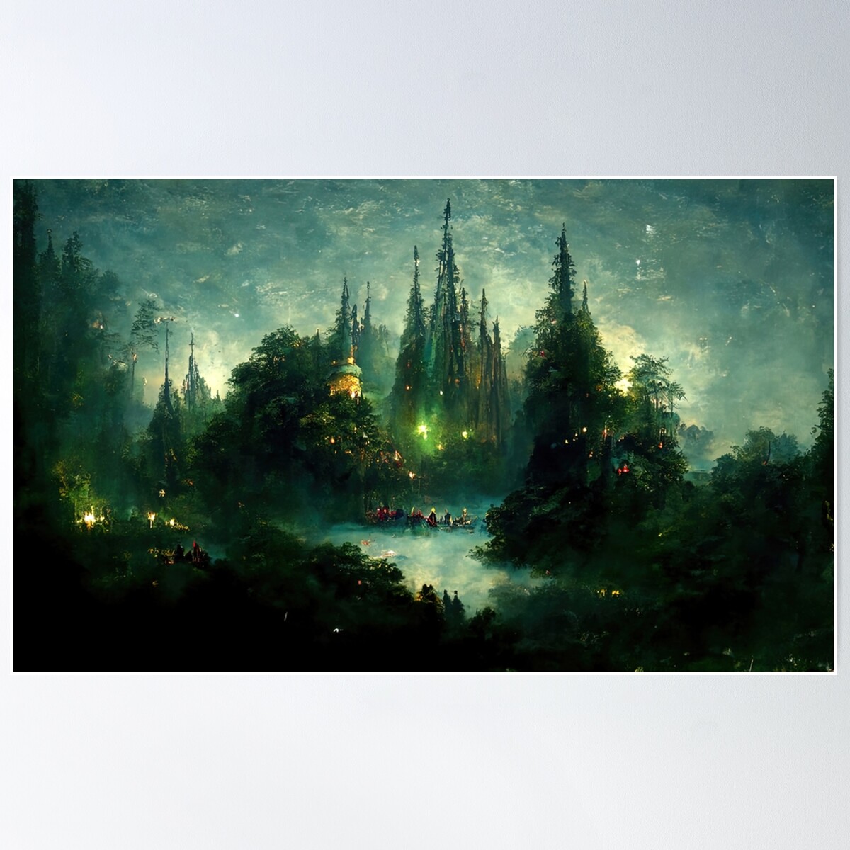 Walking Into The Forest Of Elves Poster Wall Art, Modern Wall Decor For ...