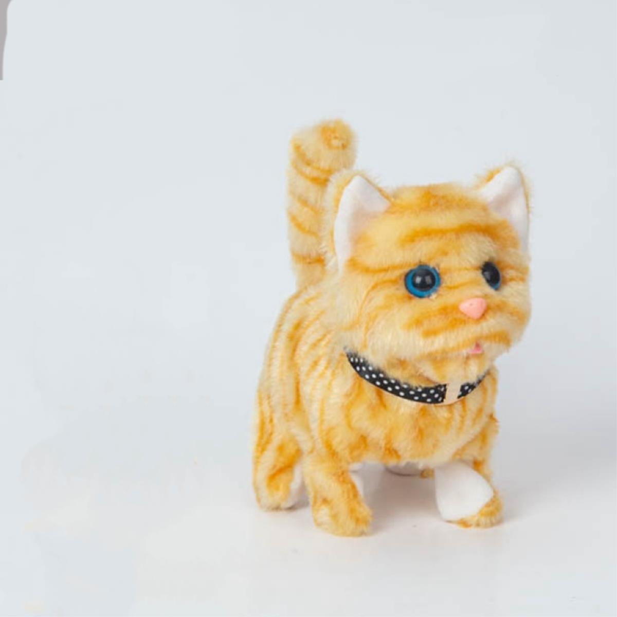 Walking Kitty Plush Toy Electric Interactive Cat Stuffed Animal Meowing ...