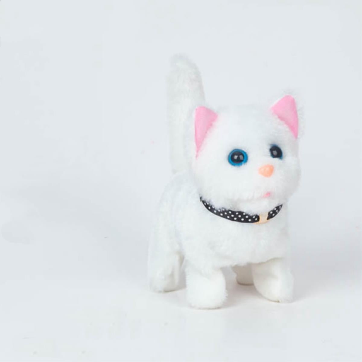 Walking Kitty Plush Toy Electric Interactive Cat Stuffed Animal Meowing ...