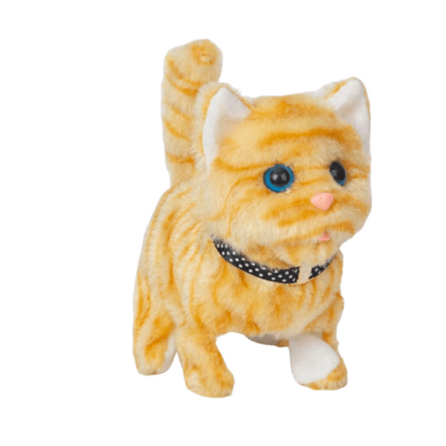 Walking Kitty Plush Toy Electric Interactive Cat Stuffed Animal Meowing ...