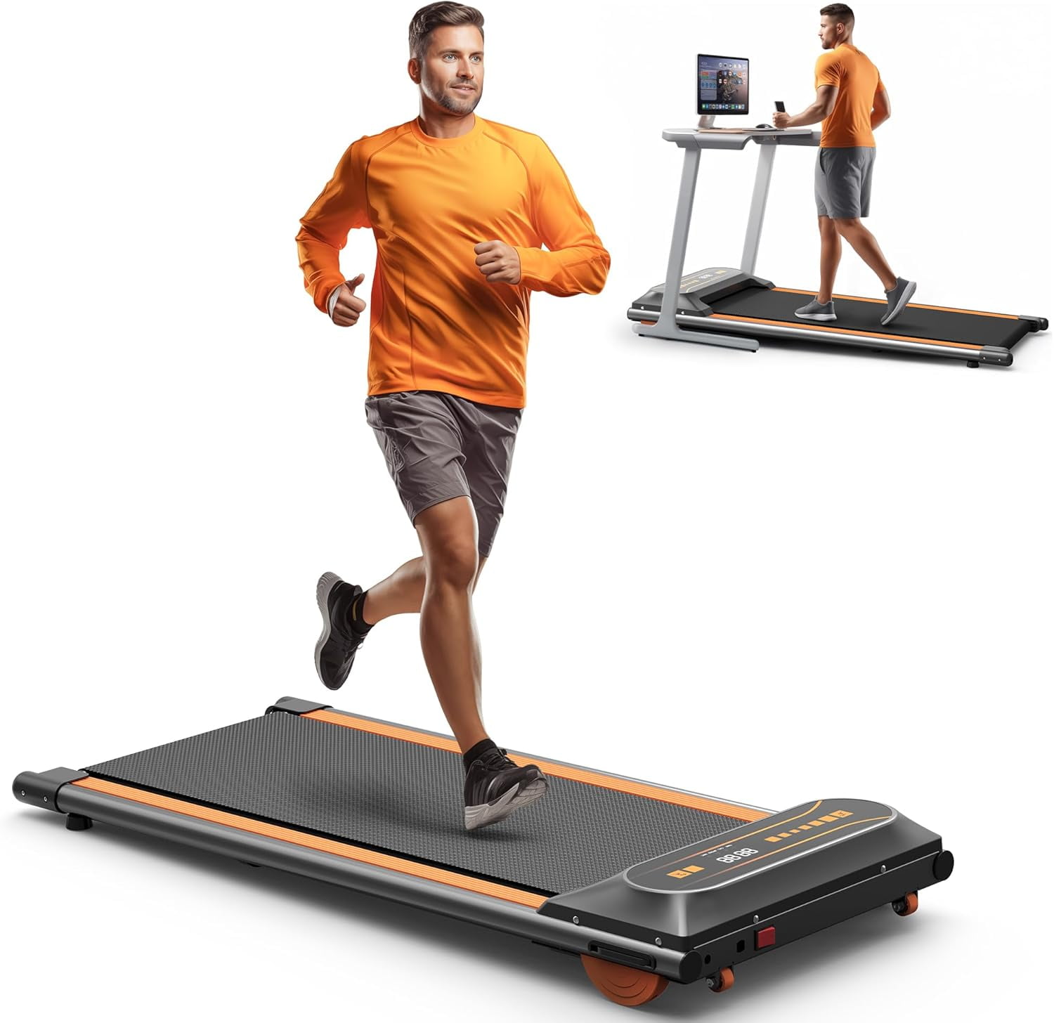 Walking Machine for Home Under Desk Treadmill with LED Display and 12 ...