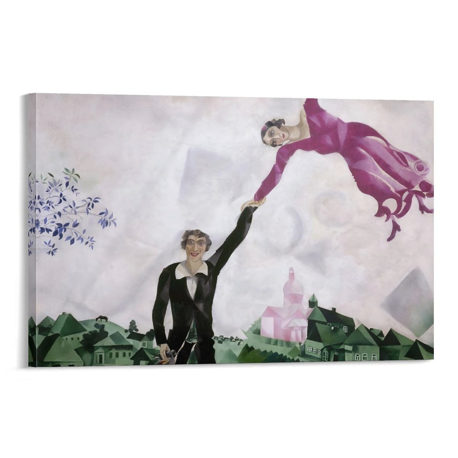 Walking Marc Chagall Painter Poster Room Aesthetic Poster Print Art ...