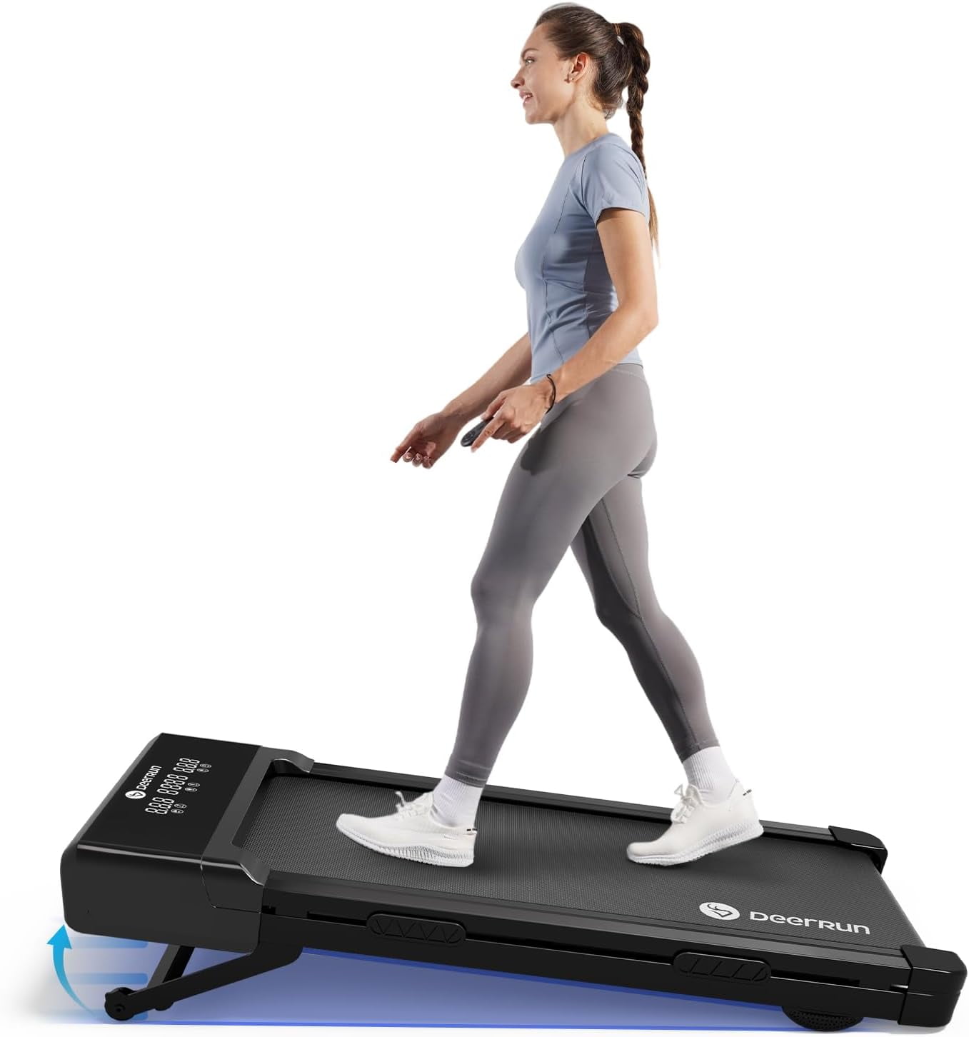 Walking Pad with 12% Auto Incline, 3.0HP Under Desk Treadmill with ...