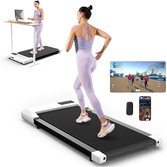 Walking Pad,16.14"*39.37"Running Area, 2 in 1 for Office Home Use Under ...