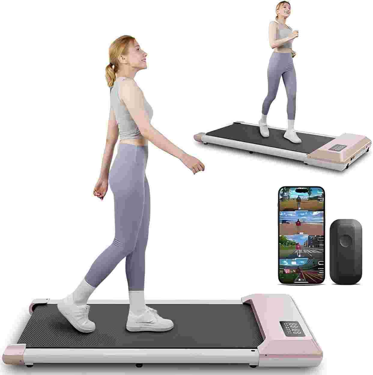 KEMIAO Walking Pad 2 in 1 Under Desk Treadmill,3.8 mph Jogging,Running ...