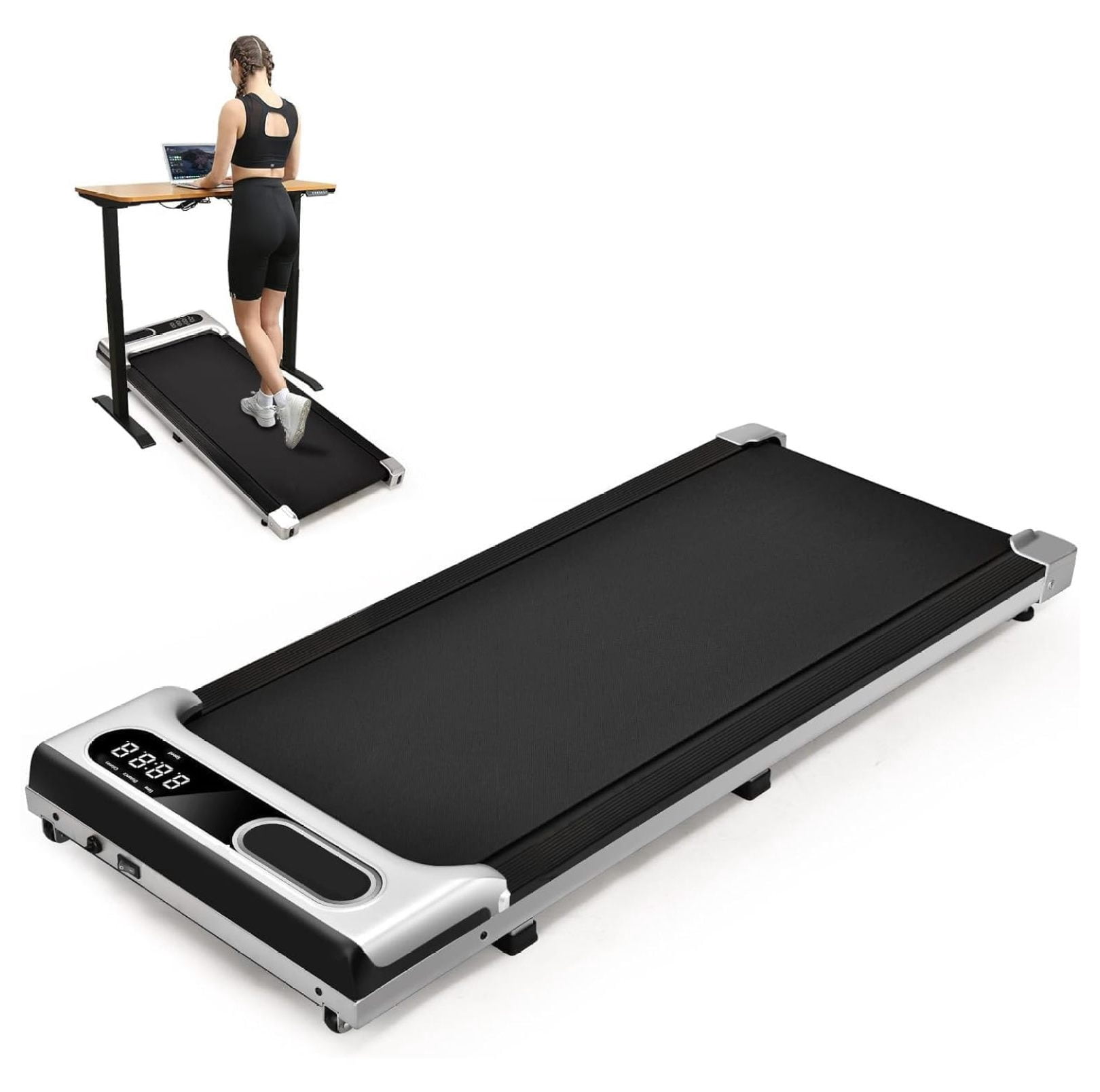 Walking Pad, 2.5HP Under Desk Treadmill for Home & Office, Portable ...